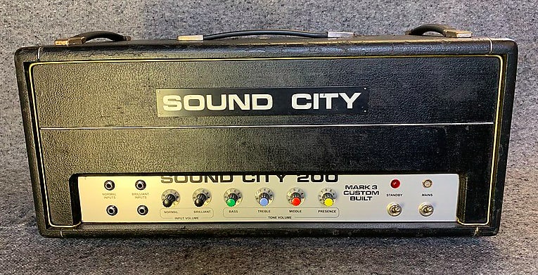 Sound City 200 Watt Amplifier , Hiwatt 1969 Black | Reverb
