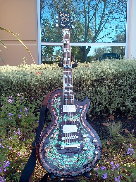 Beautiful Custom Abalone Shell Inlay LP Style Electric | Reverb