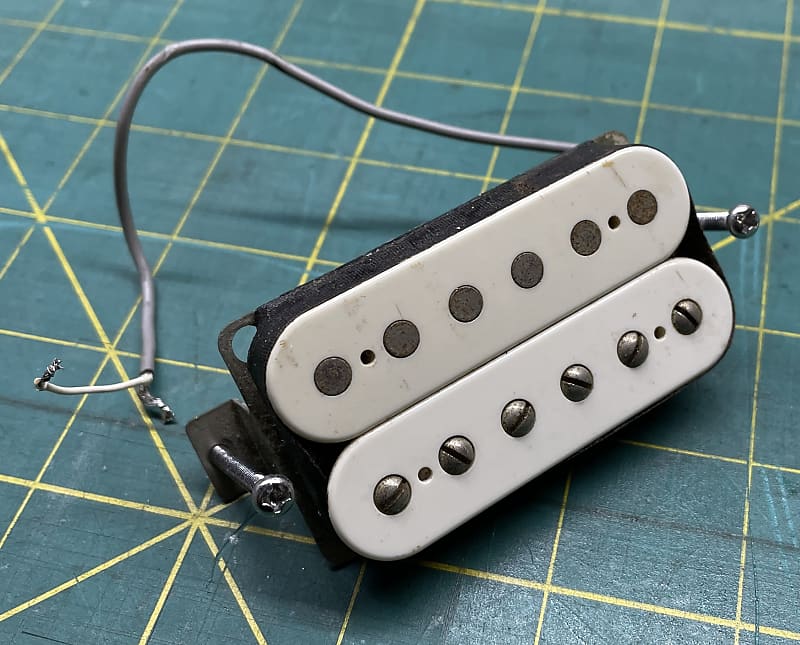 Vintage 1970s Maxon Humbucker pickup - double white | Reverb