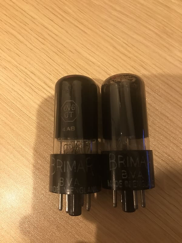 ANOS Brimar 6V6GT matched pair power tubes | Reverb