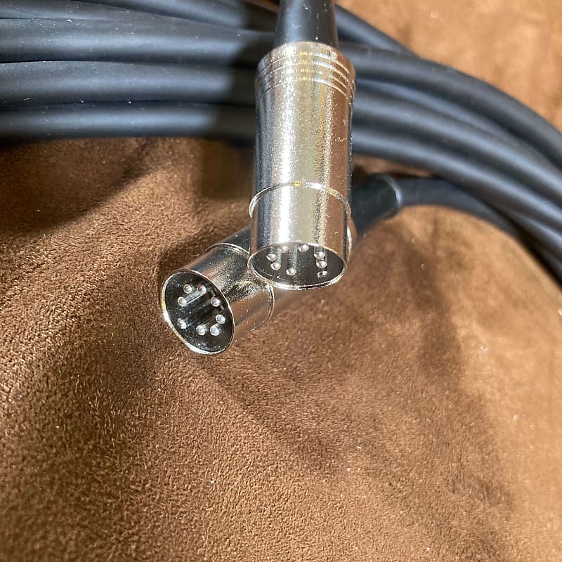 27 foot 7-pin DIN MIDI cable Black | Reverb