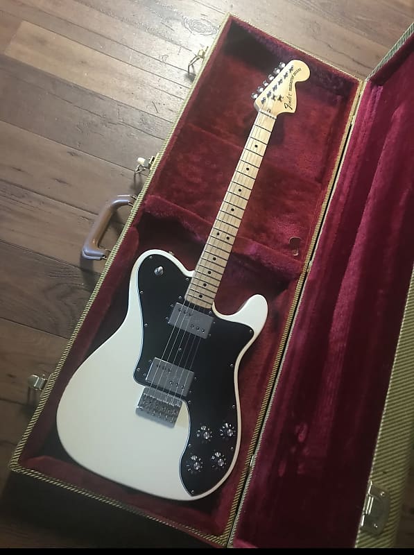 Fender 72 Telecaster Deluxe HH 2002 White Black | Reverb