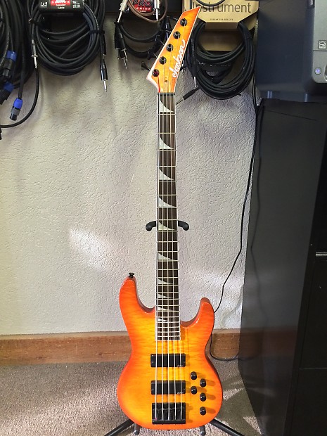 Jackson 5 String Bass Orange With Case | Reverb