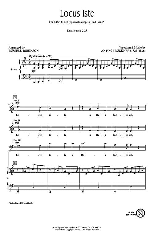 Locus Iste Discovery Choral 3 Part Mixed Anton Bruckner | Reverb