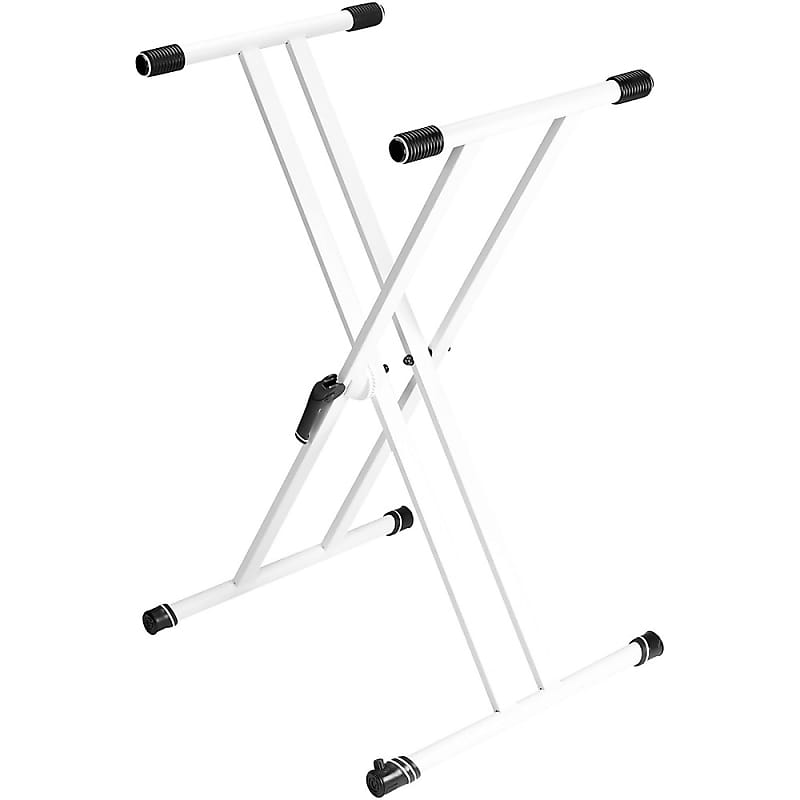 Gravity Stands Double X-Braced Keyboard Stand - White Regular | Reverb