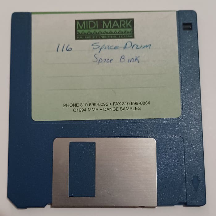 Midi Mark 116 Space Drum Space Bank Floppy Disk 1994 For | Reverb