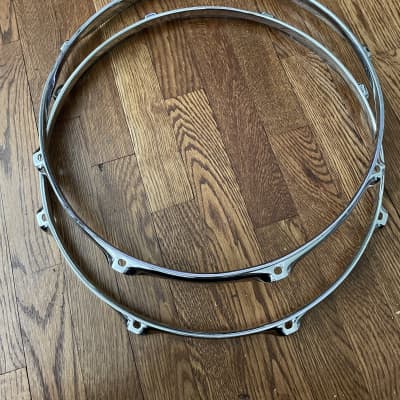 DW Collectors Chrome 16” floor Tom drum rims | Reverb