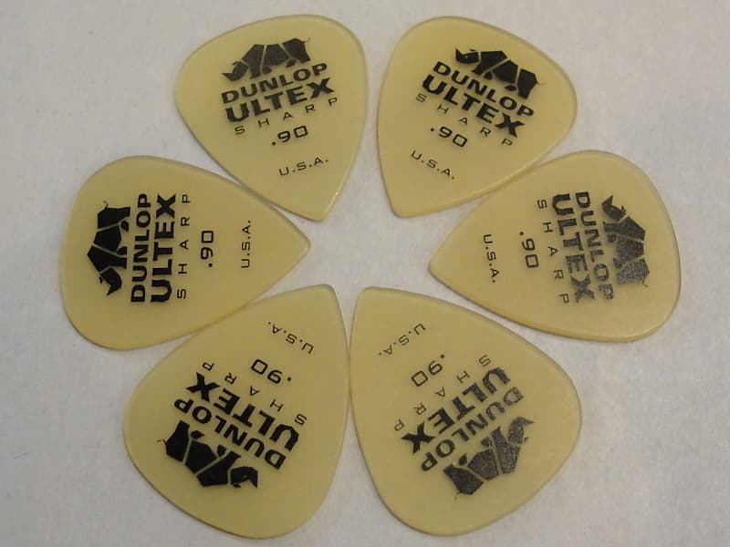Dunlop 433 ULTEX SHARP .90 MM GUITAR PICKS MADE IN THE USA 6 | Reverb