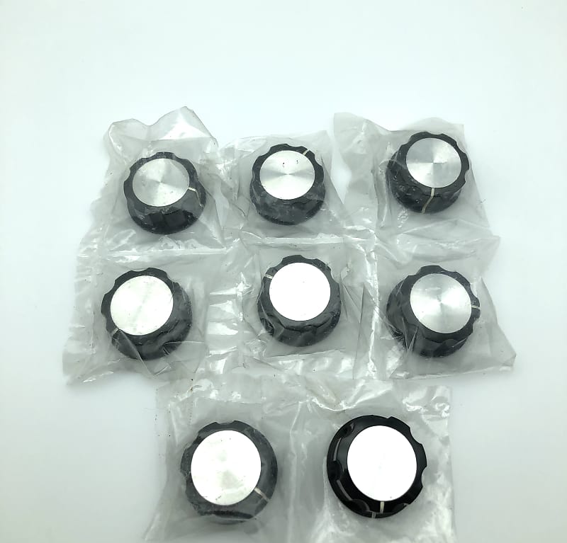 Large NOS Reflector Control Knobs (2) Black/Aluminum | Reverb