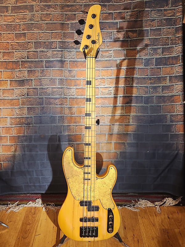 Schecter Model-T Session 4-String Bass Aged Natural Satin | Reverb