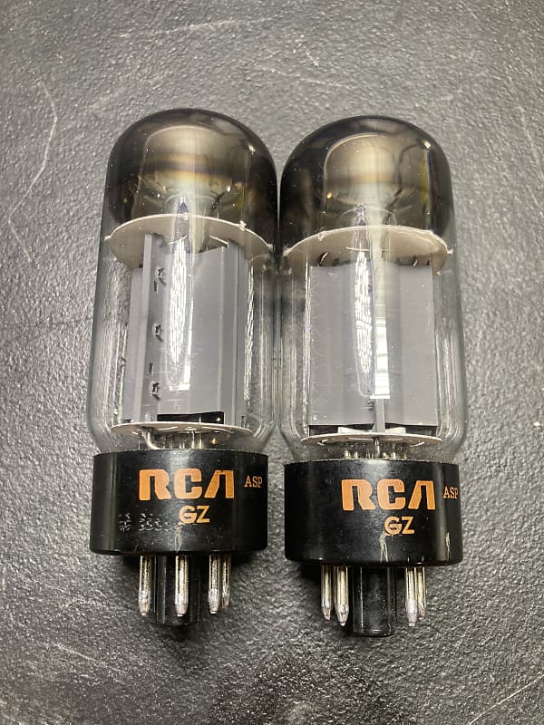 RCA 6L6 6L6GC GZ 1967 Black plate matched pair | Reverb