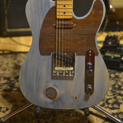 Custom Built Tele type Barncaster with wooden pickguard 2021 | Reverb