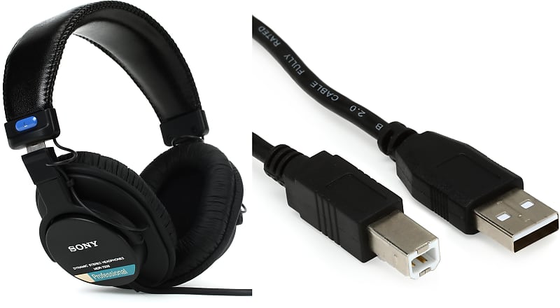 Sony MDR-7506 Closed-Back Professional Headphones Bundle with | Reverb