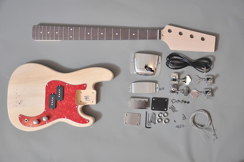 Unbranded P Bass Electric Bass Guitar DIY Kit Natural | Reverb