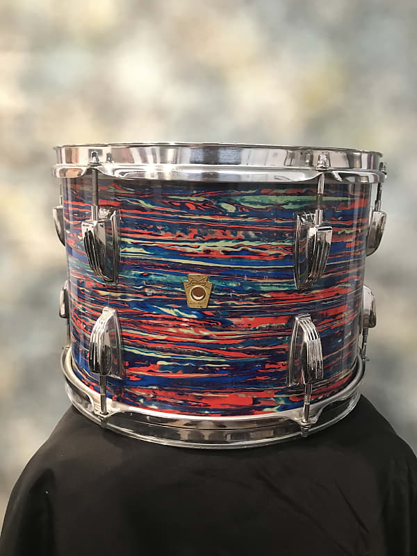 Vintage 1968 ludwig Psychedelic Red 13 x 9 tom | Reverb