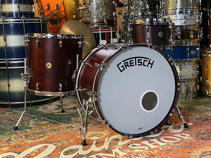 Gretsch Broadkaster Drum Set in Satin Walnut | Reverb