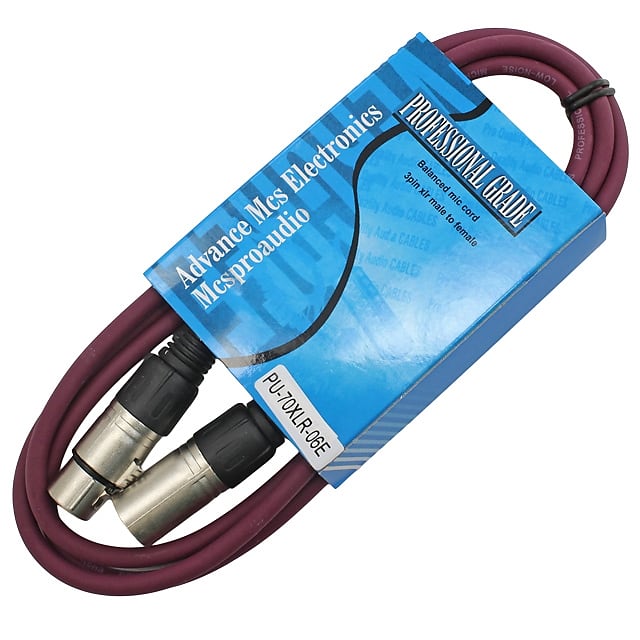 Mcsproaudio 6 Foot Male to Female 3 Pin XLR Mic Microphone | Reverb