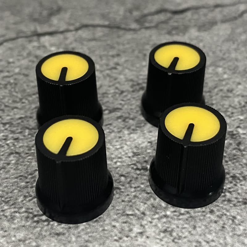 4x Yellow Guitar Fx Effects Pedal Mixer Knobs Mixing Control | Reverb