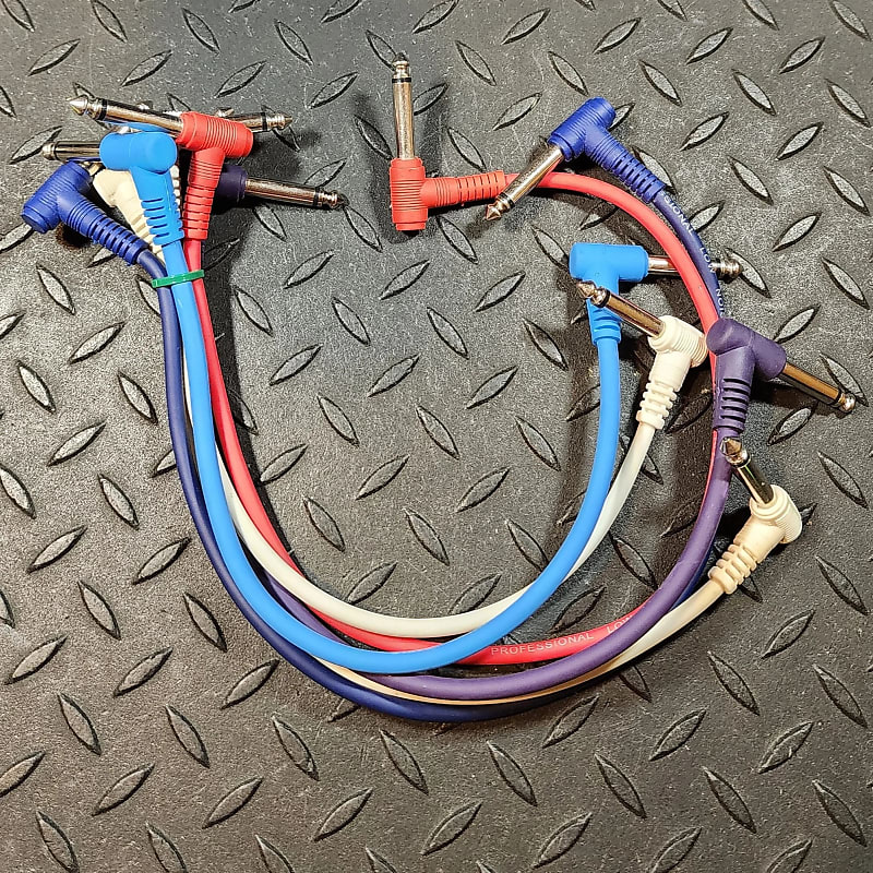 Lot of 6 Guitar Pedal Patch Cables 4 - Approx 10", 2 - Approx | Reverb