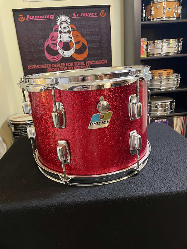 Ludwig 9x13 Rack Tom Late 1970’s/Early 1980’s - Red Sparkle | Reverb