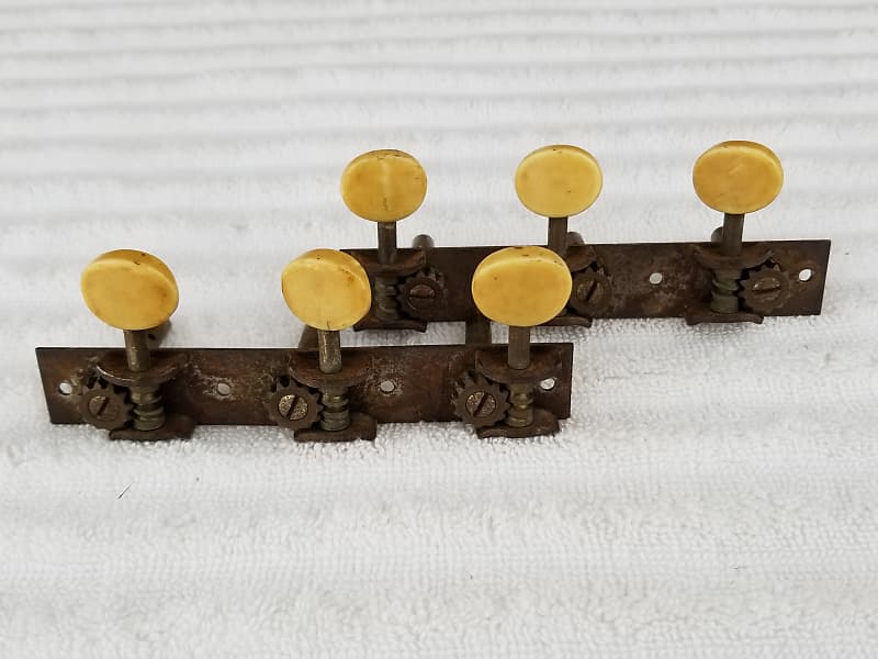 1940s 50s Harmony Kay Slotted Headstock Strip Tuners | Reverb