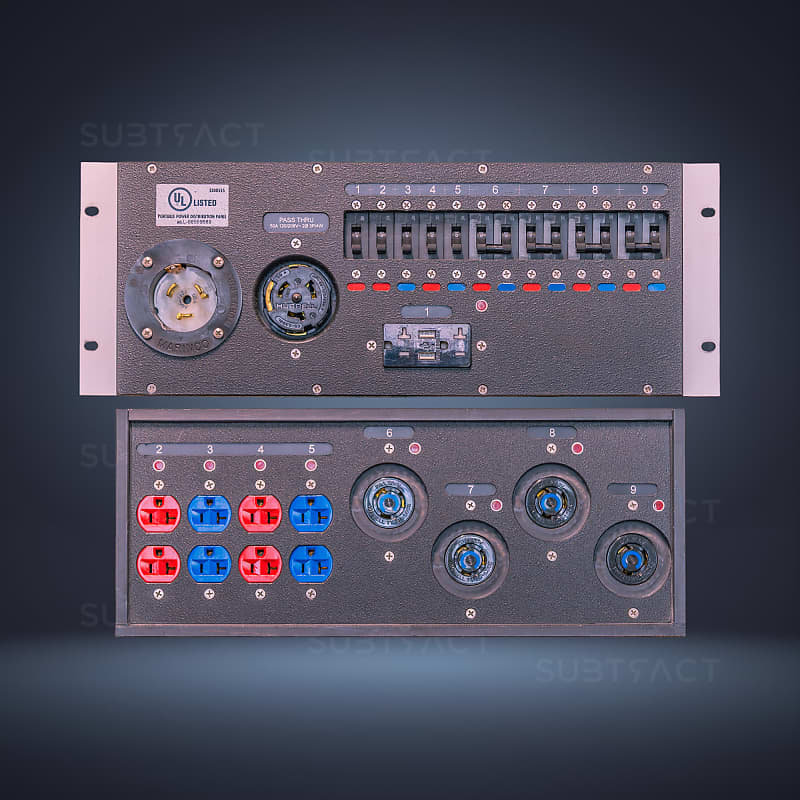 50 Amp California Twist Lock Rack Mount Power Distribution | Reverb