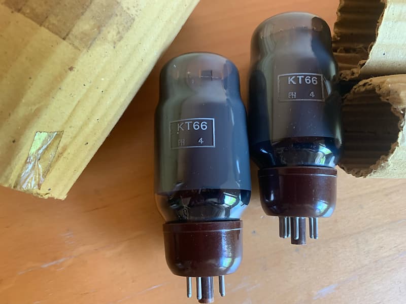 GEC KT66 - Early Smoked Glass Pair | Reverb UK