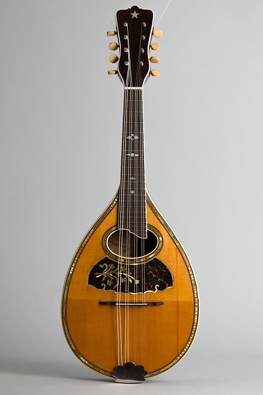 Leland Brilliantone Flat Back, Bent Top Mandolin, most likely | Reverb