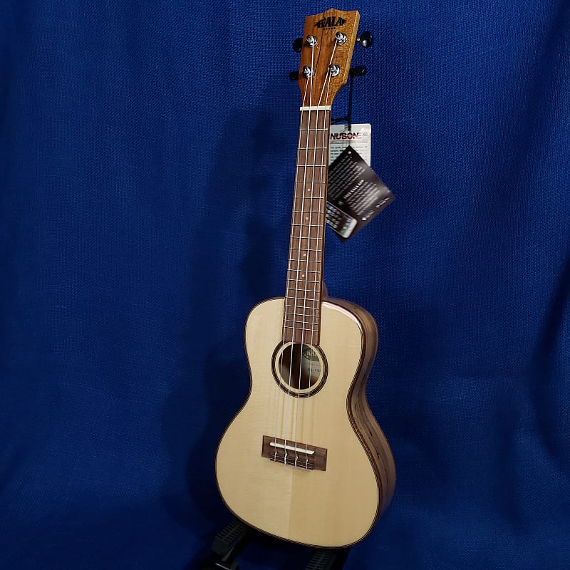 Mims Ukes: Kala Concert KA-FMCG Solid Spruce Top / Spalted | Reverb