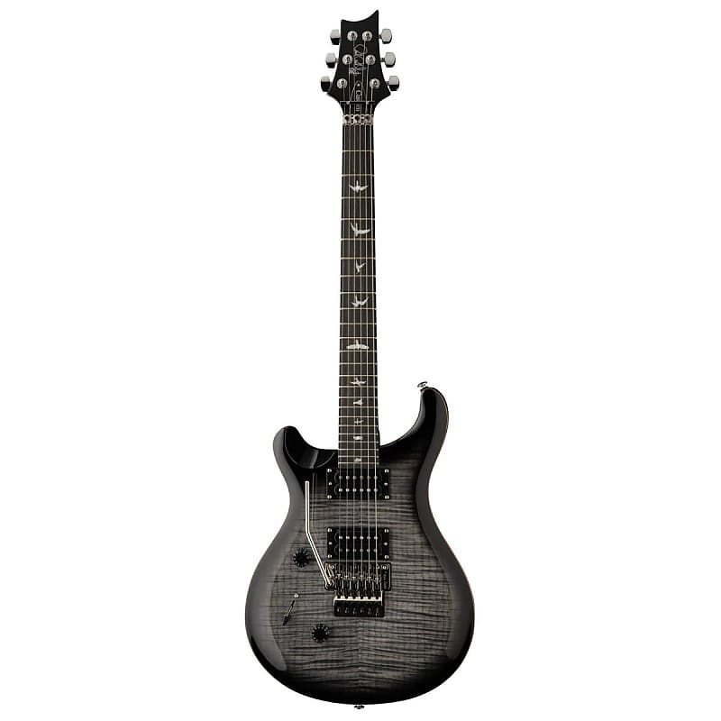 PRS SE Custom 24 Floyd Left-handed Electric Guitar - Charcoal | Reverb