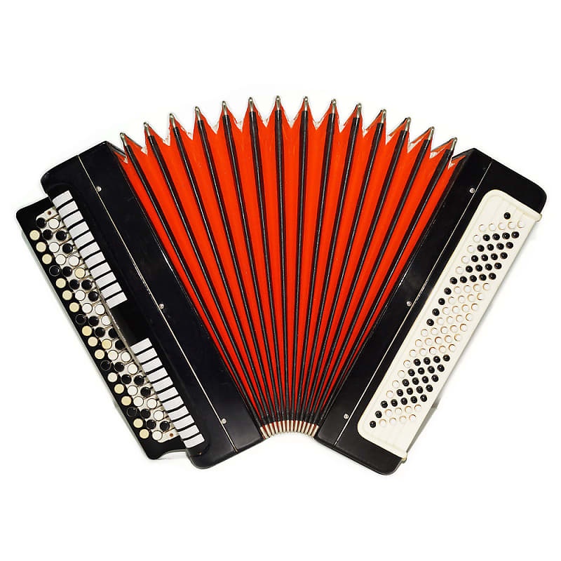3 Row Button Accordion Bayan Etude, made in Tula Russia 100 | Reverb