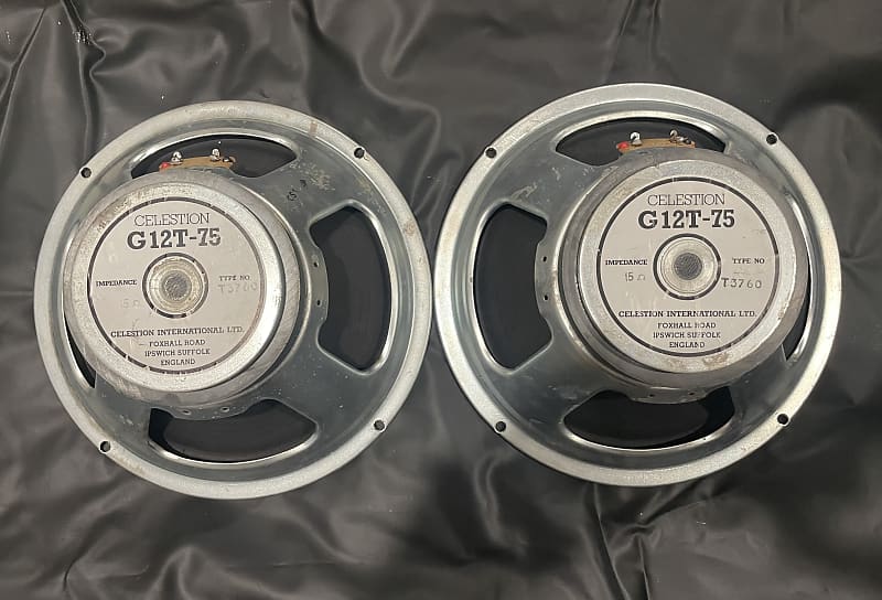 1984 Celestion G12T-75 Speaker Pair | Reverb