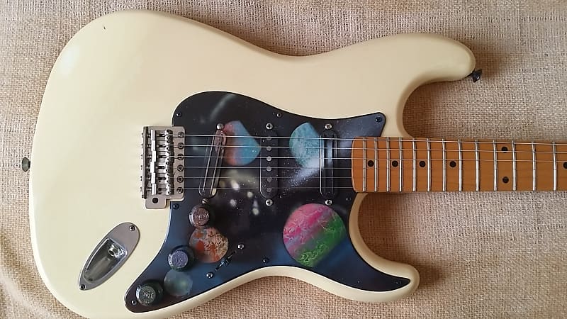 Custom spray paint art loaded pickguard | Reverb