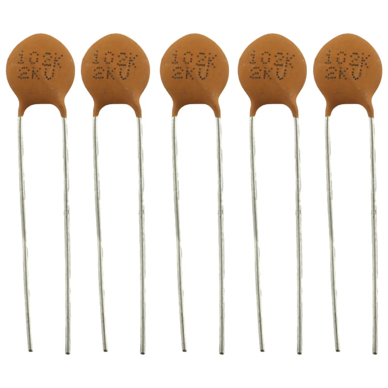Ceramic Disc Capacitor, 1000pF @ 2kV, 5 Pieces | Reverb