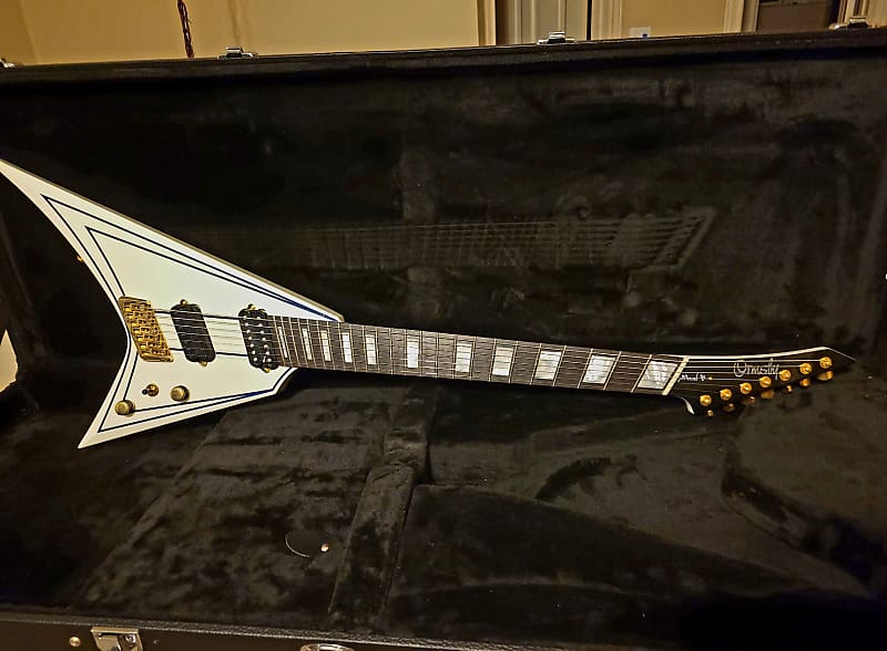 Ormsby Metal V Randy Rhoads White Concorde Multiscale 7 | Reverb