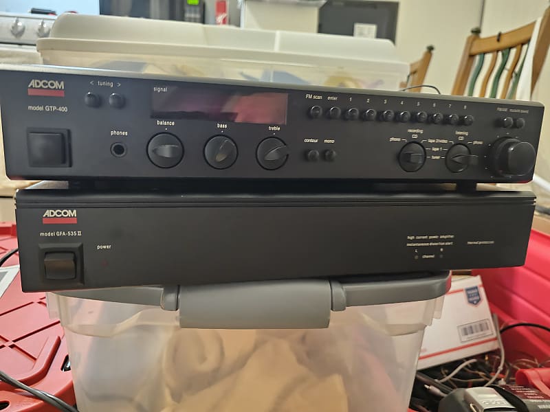 ADCOM GTP-400 Tuner 1980s-90's - Black, Great Condition | Reverb