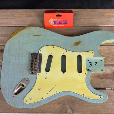 Real Life Relics Custom Class Nitro Strat® Body Aged Trans | Reverb