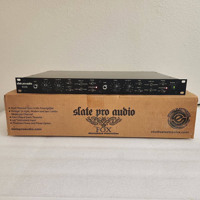 Slate Pro Audio Fox 2-channel Microphone Preamp 1073-style | Reverb