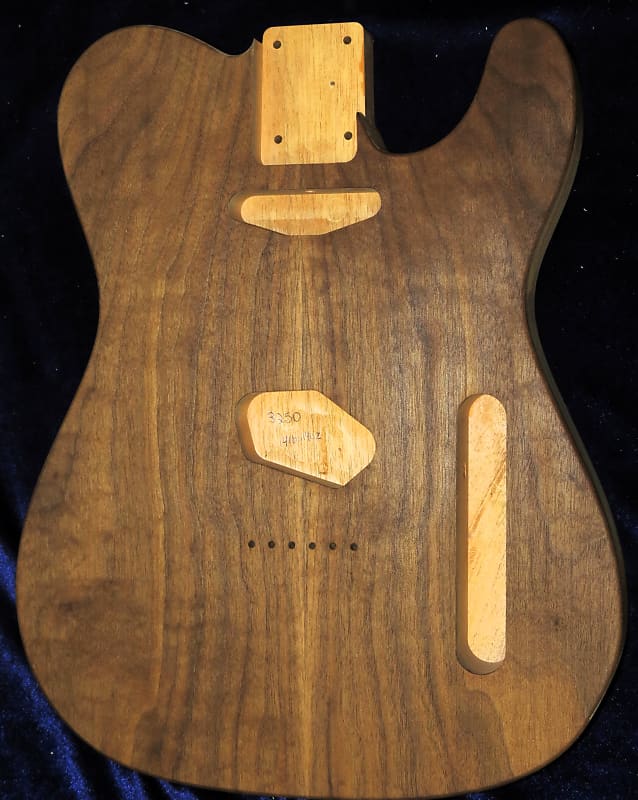 Figured Black Walnut Top \ MahoganyTelecaster Tele Body 4lbs | Reverb