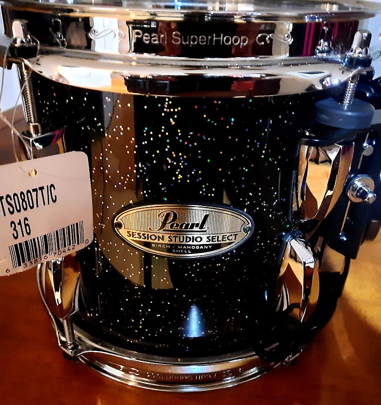 Pearl Session Studio Select 8x7 Black Halo Glitter Near Mint! | Reverb