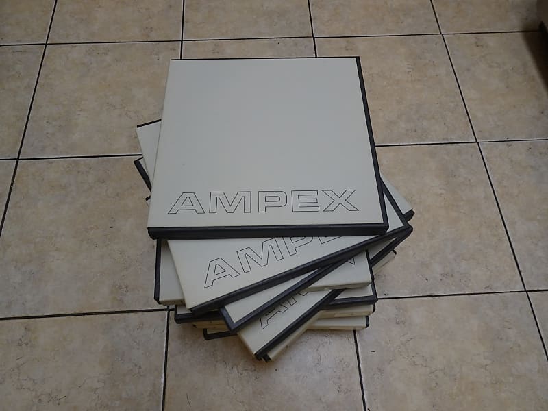 Ampex 10" 1/4" Tape box- no reel included 1960's - Flat gray | Reverb