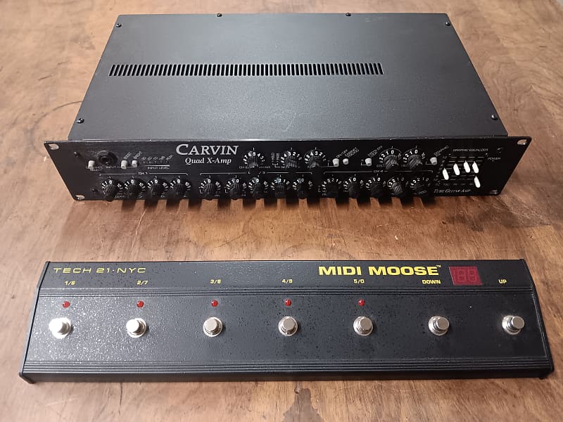 Carvin Quad X 4 channel preamp 2000's - Black anodized | Reverb