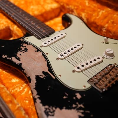 Fender Stratocaster Custom shop Heavy Relic Black | Reverb