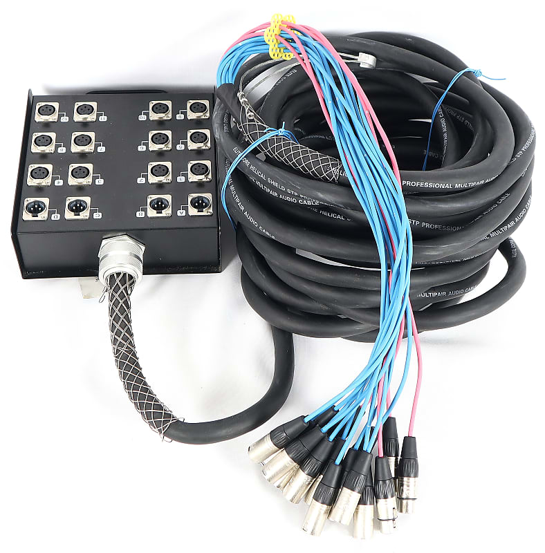 Elite Core PS12450 12-Channel XLR Stage Box 50' Cable Snake | Reverb