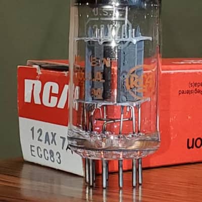 RCA 12AX7A Long Plate NOS preamp tube (ECC83 / 7025) valve, | Reverb