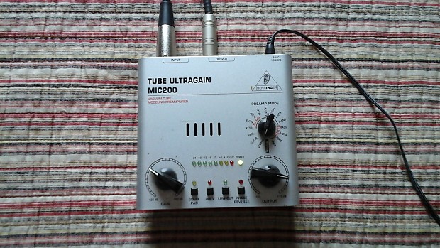 Behringer Tube Ultragain Mic200 Silver | Reverb