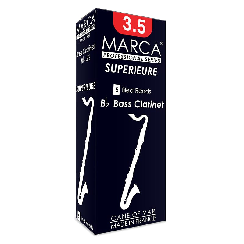 Marca Superieure Reeds ~ 5 Pack ~ Bass Clarinet ~ 3.5 | Reverb