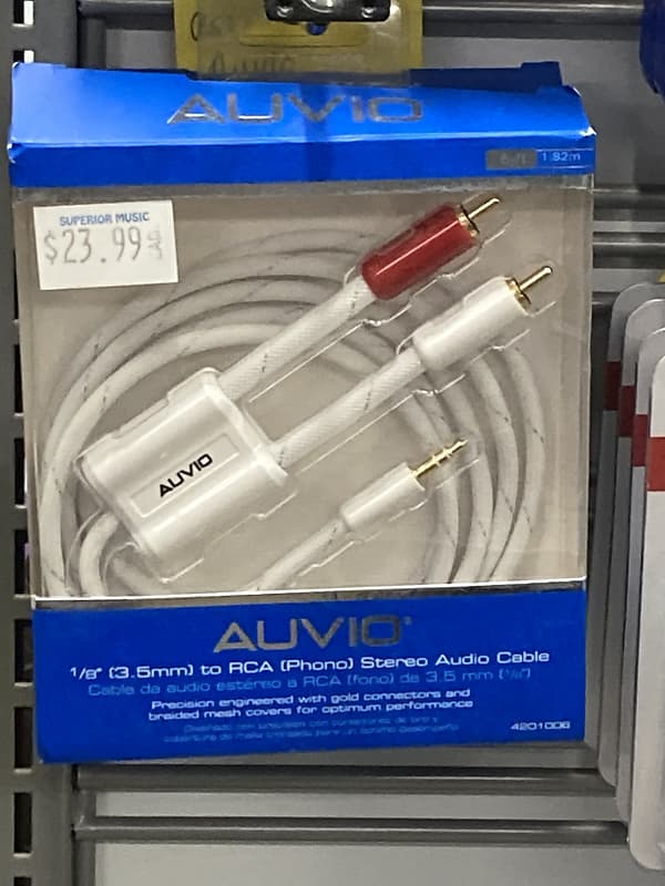 AUVIO 1/8” to RCA stereo audio cable 6 Ft | Reverb