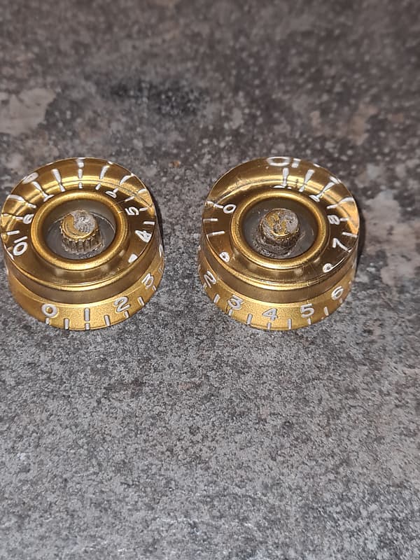 2 x Gibson Speed Knobs 1990s - Gold | Reverb UK