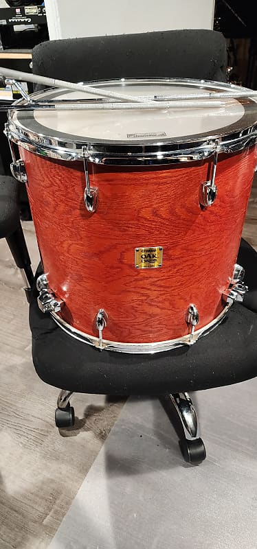 Yamaha Oak Custom 16x18 floor tom 2000s - matte sedona Red | Reverb